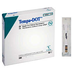 Tempa DOT Oral/Axillary Single-Use Thermometer (100/Box)