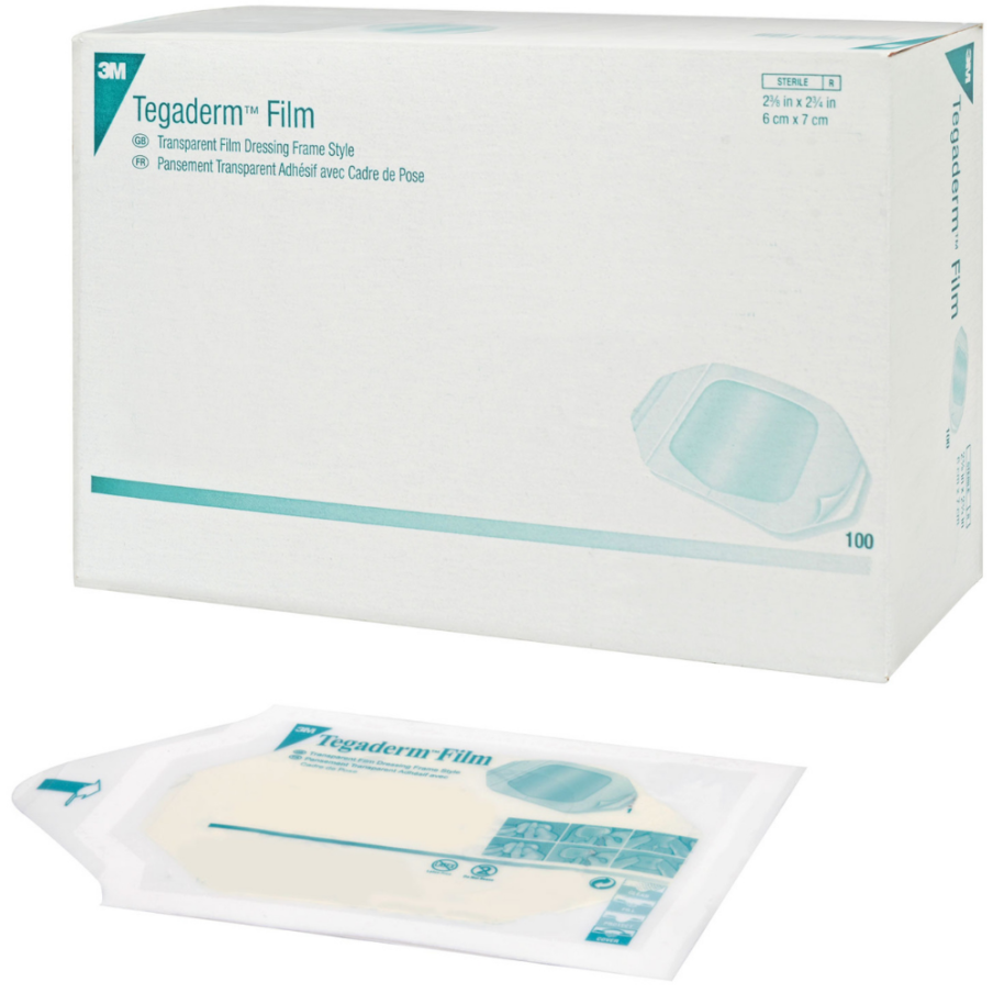 Tegaderm Transparent Film Dressings - 6 x 7 cm (100/Box)