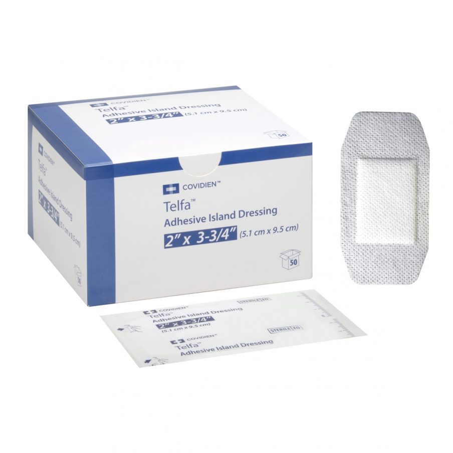 Telfa Adhesive Island Dressings - 5.1 x 9.5 cm (50/Box)