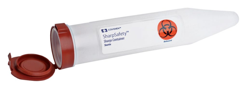 Sharps Biohazard Shuttle Container w/Lock