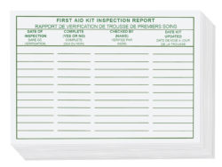 Buy First Aid Inspection Report Cards (25/Pack) from Canada