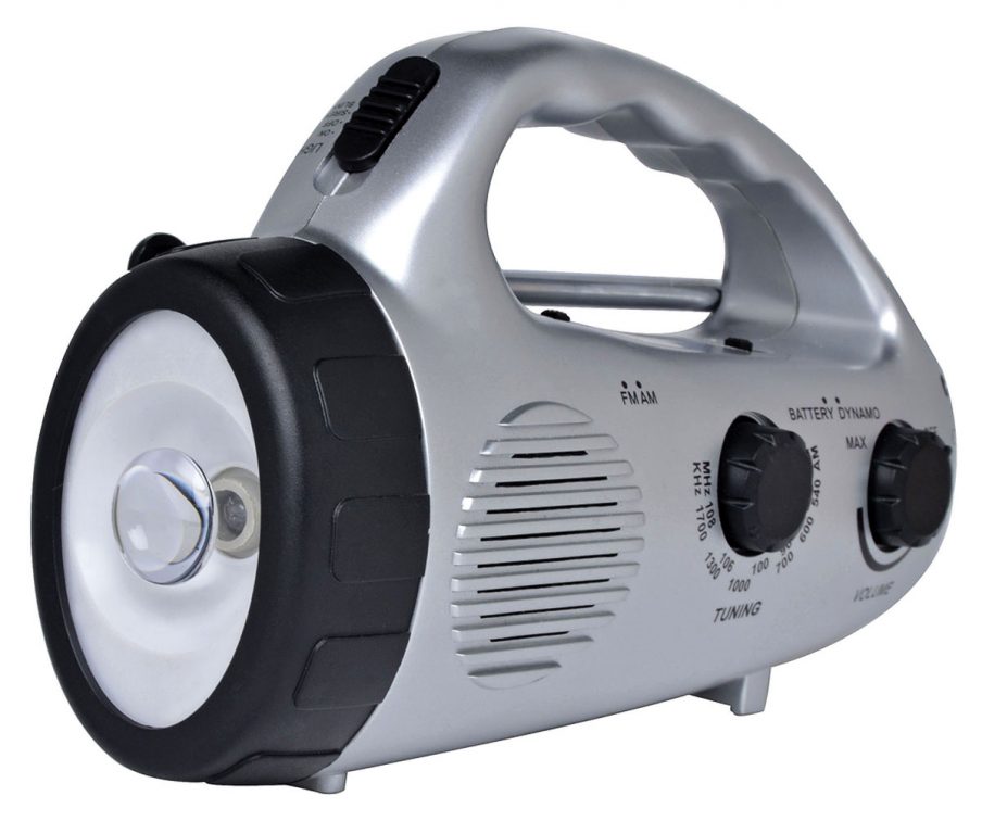 Buy LED Flashlight w/AM/FM Radio - Crank-Style Rechargeable from Canada