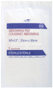 Abdominal/Combine Pad - Sterile - 25.4 x 30.5 cm - First Aid Canada