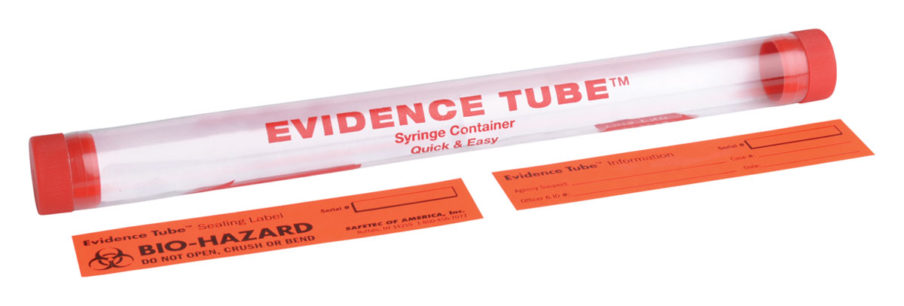 Sharps Biohazard Evidence Tube/Syringe Container