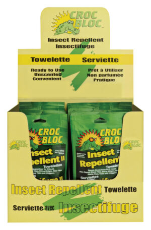 Croc Bloc Insect Repellent Towelettes 28.5% Deet (50/Box)